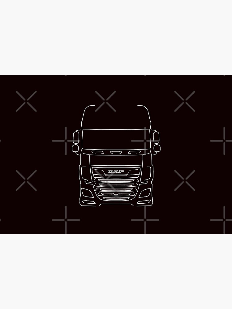 "DAF XF series truck outline graphic (white) " Mask for Sale by ...