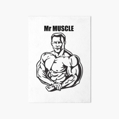 "Mr muscle" Art Board Print for Sale by funndesign | Redbubble