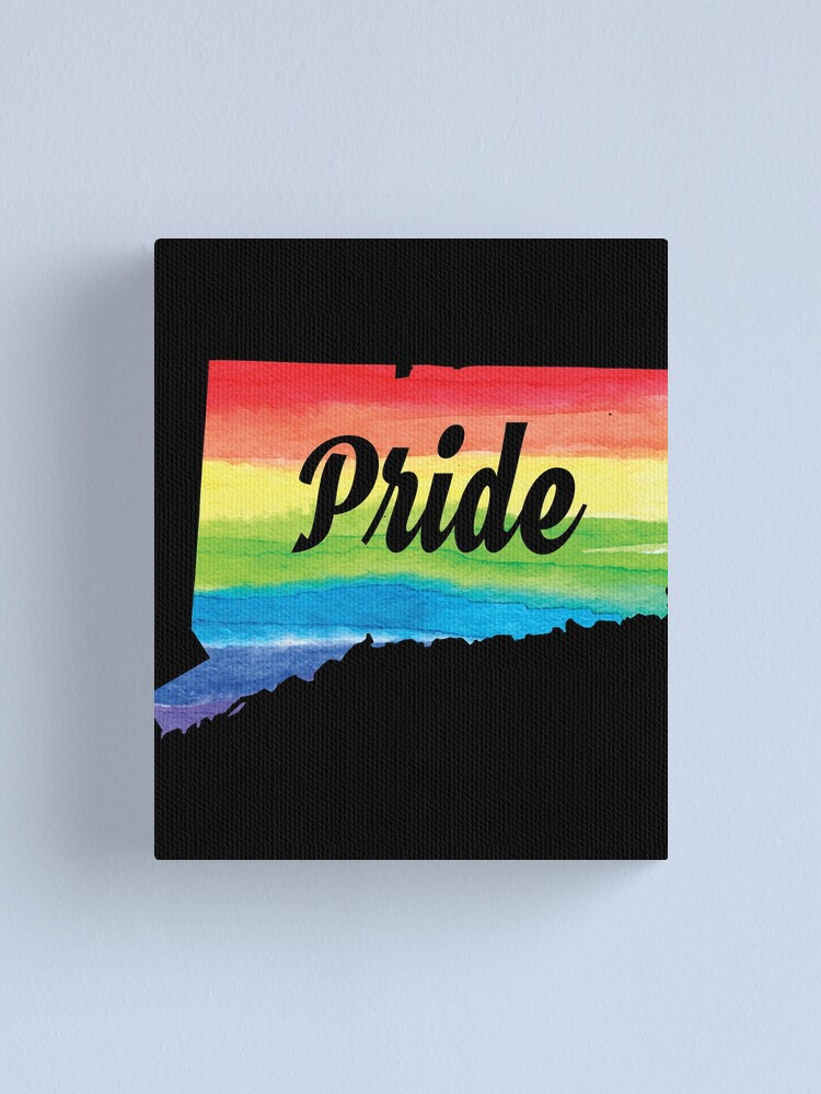 "Gay Pride Flag Connecticut LGBT Month Lesbian Bisexual" Canvas Print ...
