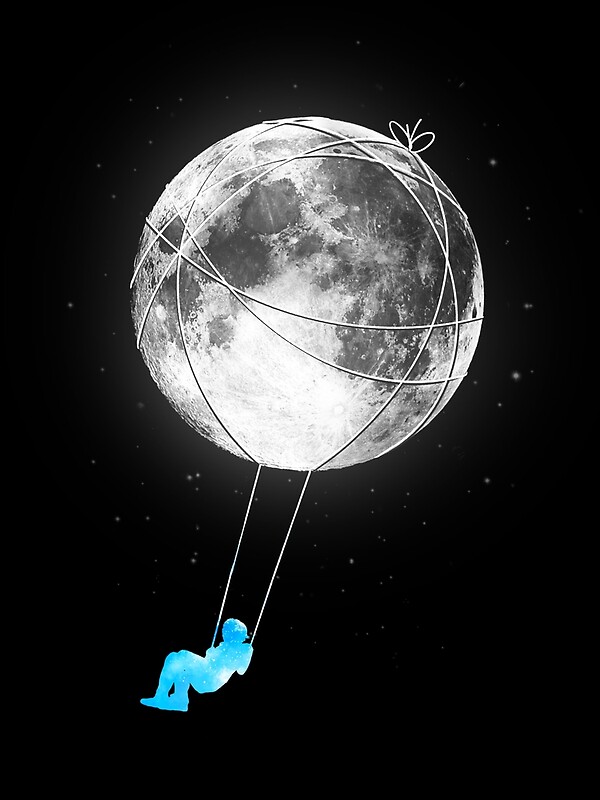 "Moon Swing" by nicebleed | Redbubble