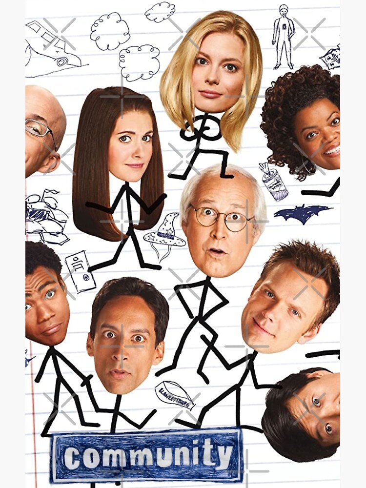 "Community - Stick figures" Sticker for Sale by Sweet-Toffeedog | Redbubble