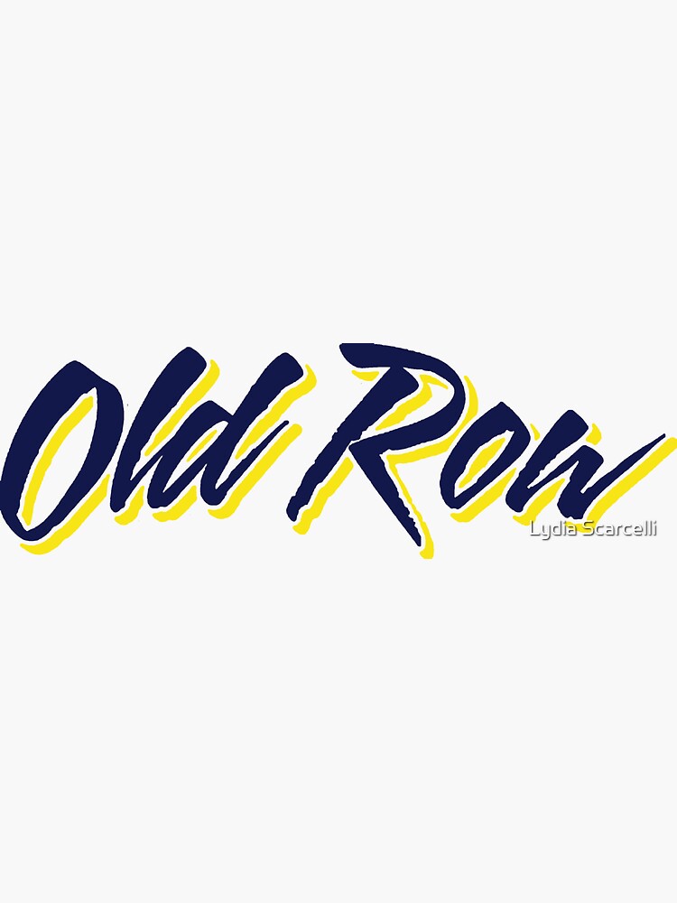 "Old Row " Sticker for Sale by Lydia Scarcelli | Redbubble