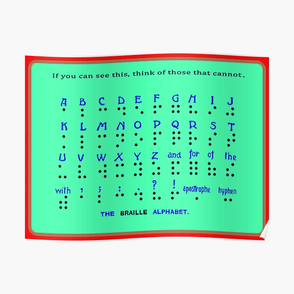 Braille Posters | Redbubble