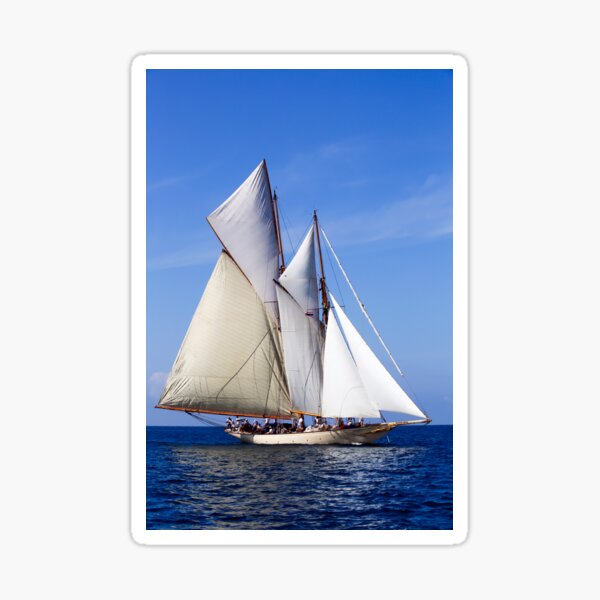 "Schooner Sailing Ship Luxury Yacht" Sticker by OkanaganPhoto | Redbubble
