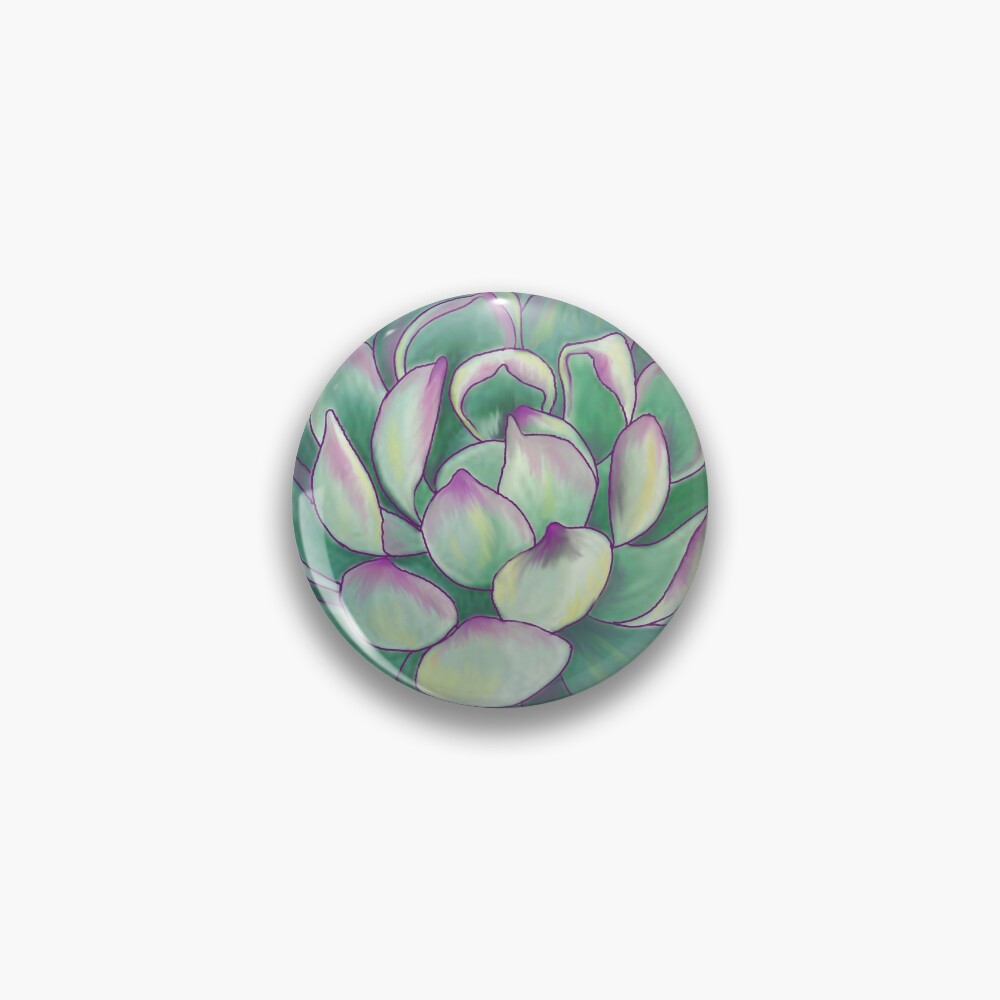 "Succulent plant" Pin for Sale by redqueenself | Redbubble