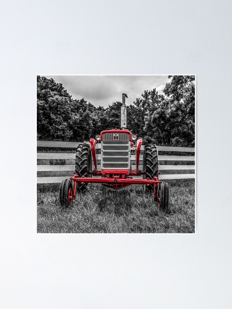 "Farmall 240 Front View - Selective Red" Poster for Sale by Enzwell ...