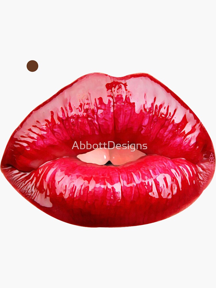 "Kissie Lips Sultry" Sticker for Sale by AbbottDesigns | Redbubble