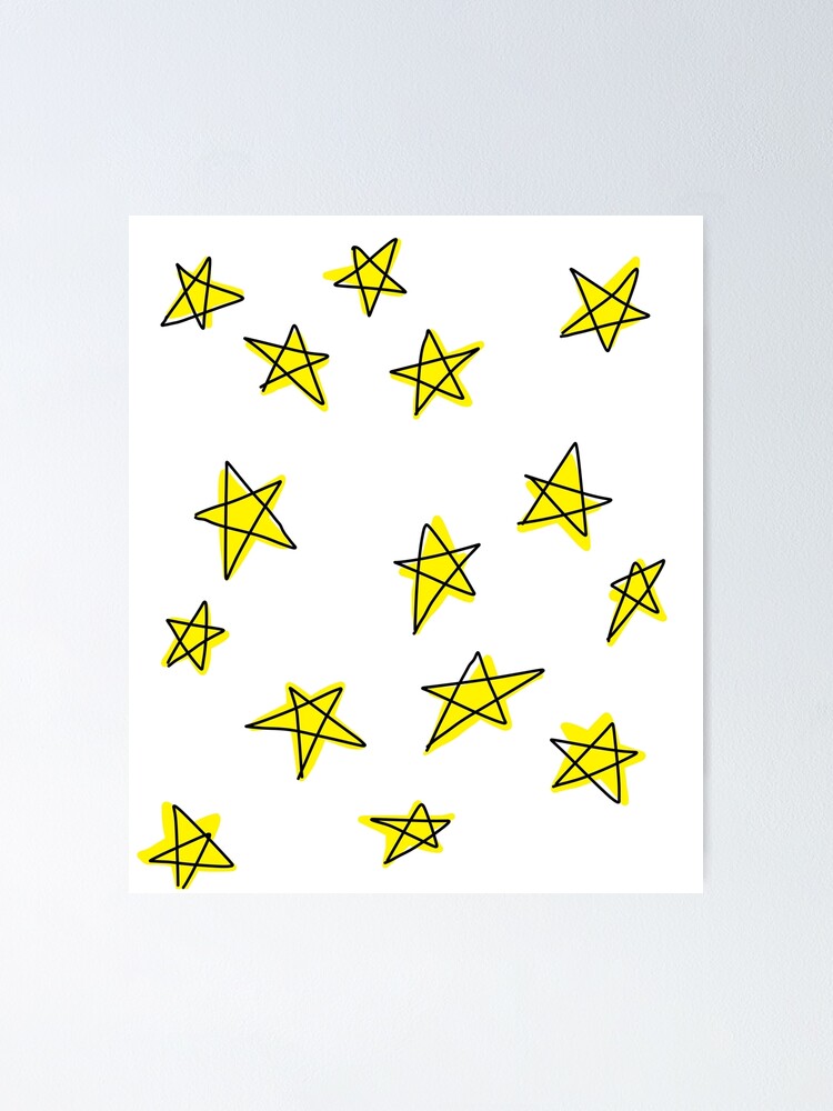 "gold star sticker pack" Poster for Sale by lemonadehoney | Redbubble