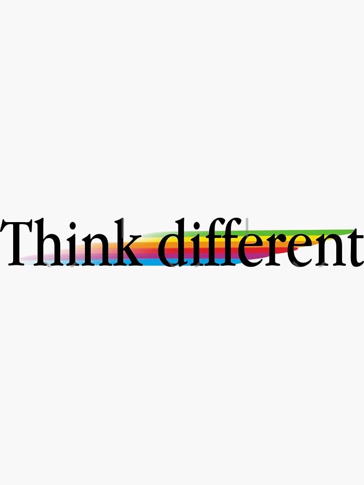 "Think Different" Sticker by bryanduc | Redbubble
