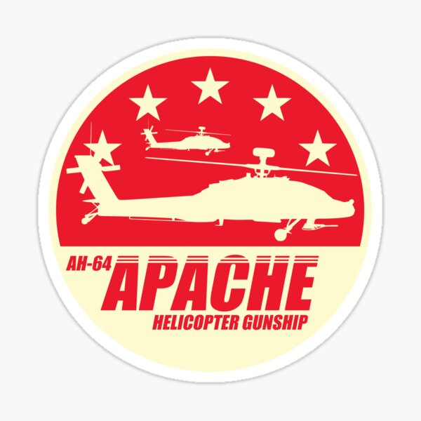 "AH-64 Apache" Sticker for Sale by StrongVlad | Redbubble