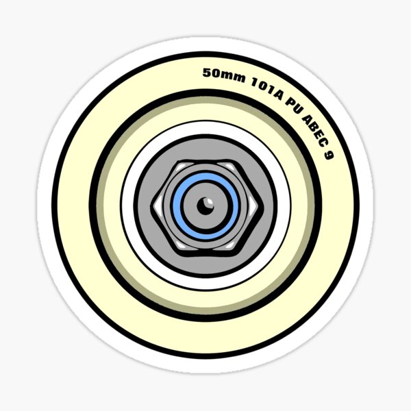 "Skateboard Wheel Graphic" Sticker for Sale by Ra12 | Redbubble