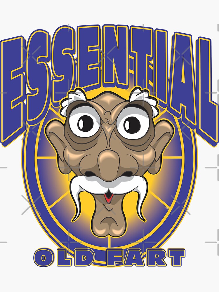 "ESSENTIAL OLD FART" Sticker for Sale by MontanaJack | Redbubble