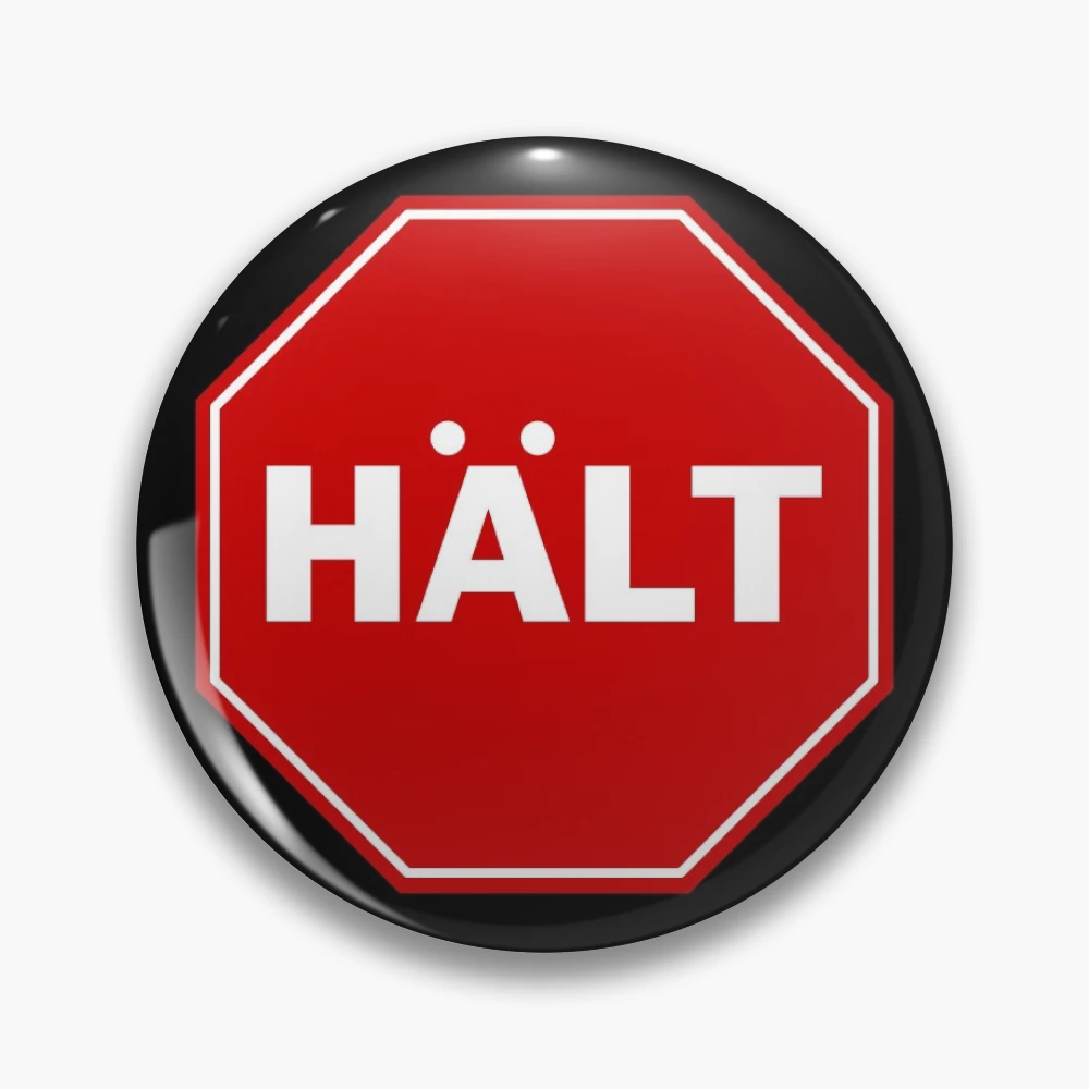 German Stop Sign