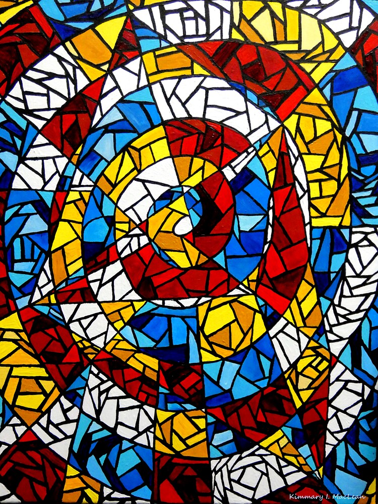 "Primary Geometry" Sticker by Kimmary | Redbubble