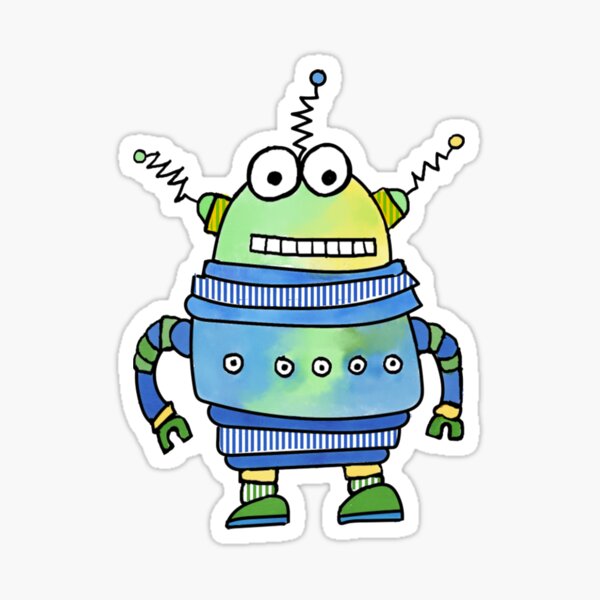 "Robot " Sticker by ChrisQ25 | Redbubble