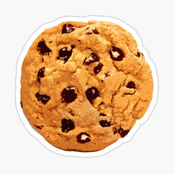 "Big Chocolate Chip Cookie" Sticker for Sale by adamcampen | Redbubble
