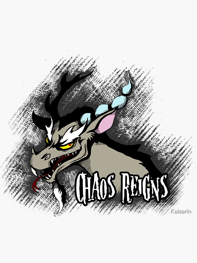 "My Little Pony - MLP - Discord - Chaos Reigns" Sticker for Sale by ...