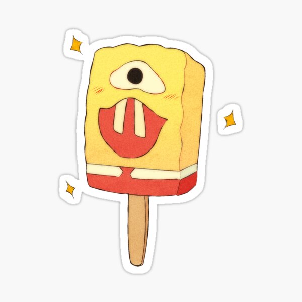 "Funny Spongebob popsicle" Sticker for Sale by HighRollerYT | Redbubble
