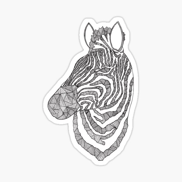 "Zebra Ink" Sticker for Sale by MailmanSurprise | Redbubble