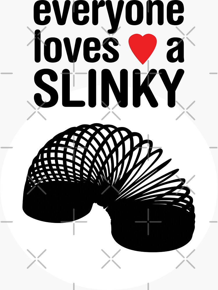"Slinky! [BLACK TEXT]" Sticker by Styl0 | Redbubble