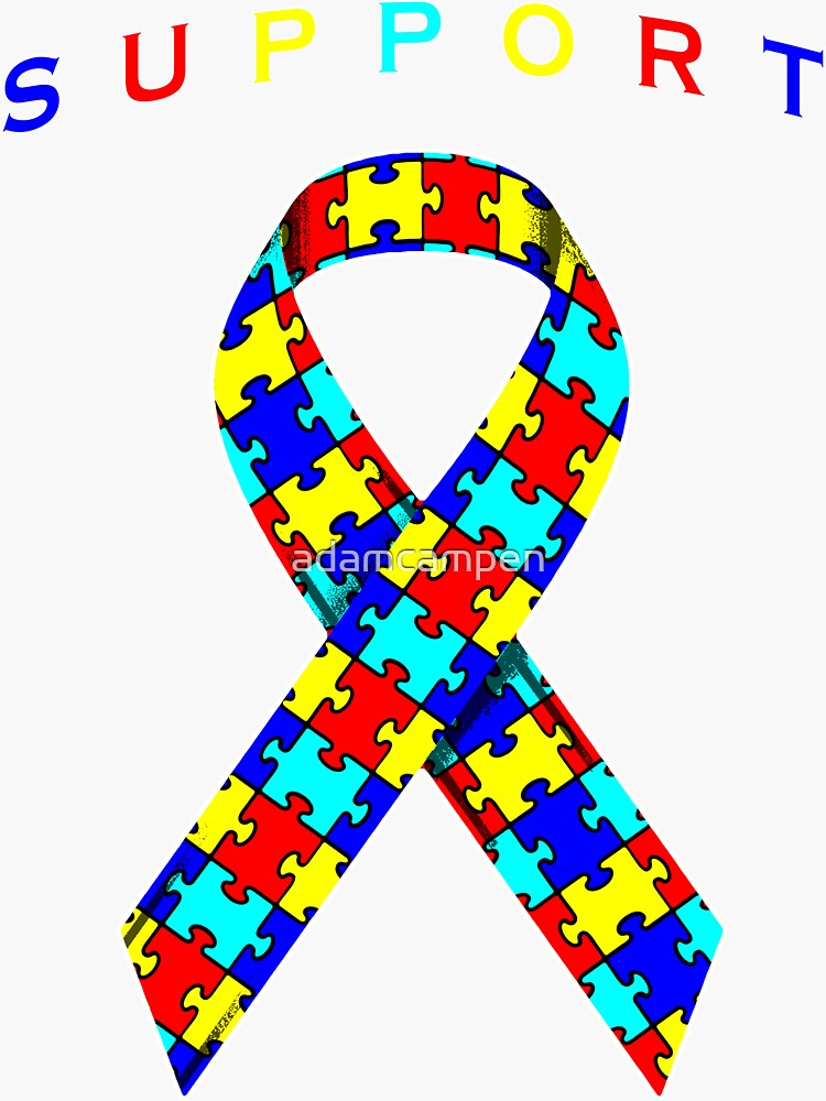 "Autism Awareness Ribbon" Sticker by adamcampen | Redbubble