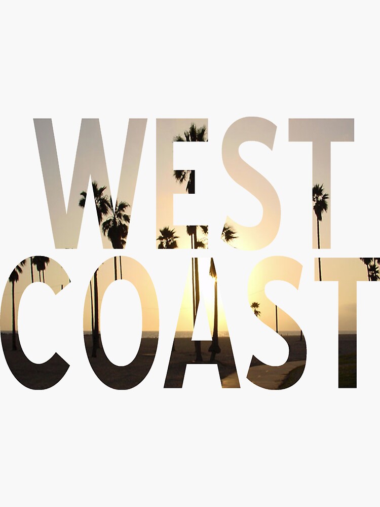 "West coast 1" Sticker for Sale by gabster69 | Redbubble