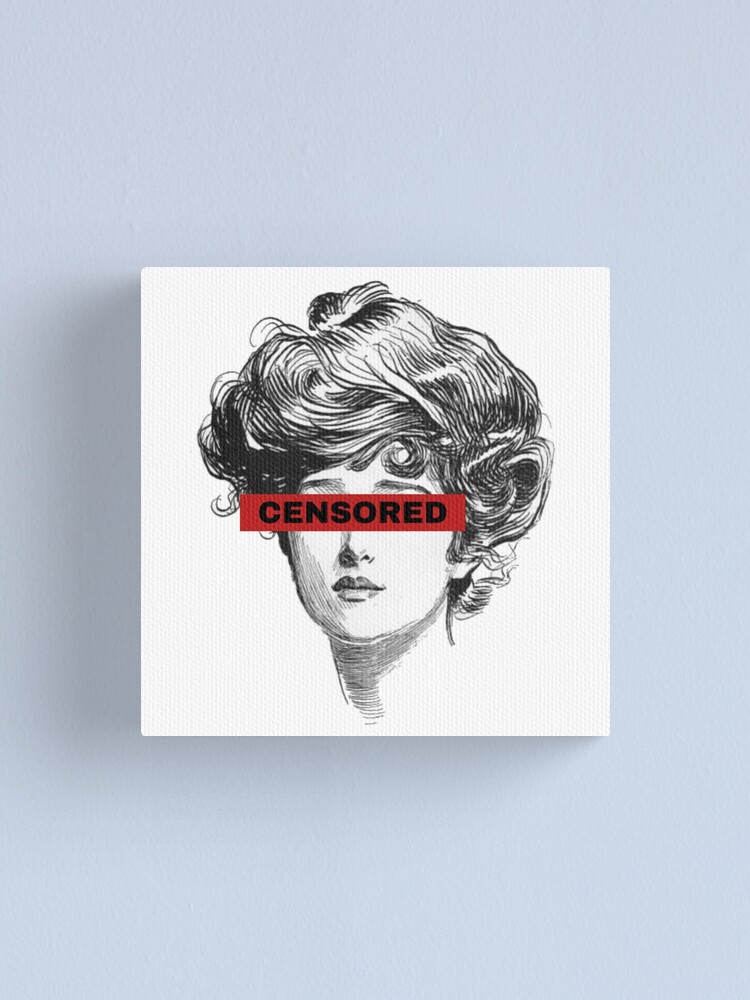 "Lady face vintage censored design" Canvas Print for Sale by dream-a ...