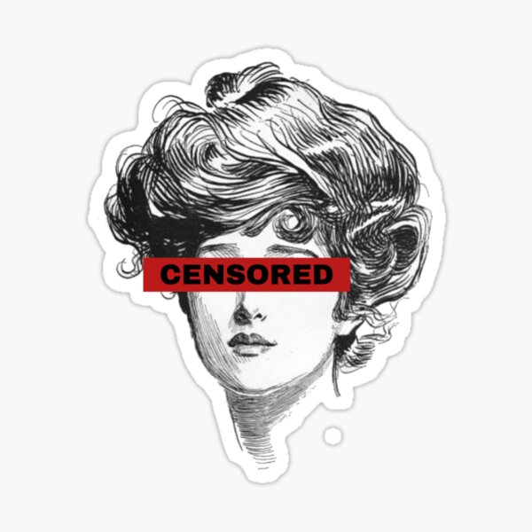 "Lady face vintage censored design" Sticker by dream-a-porter | Redbubble
