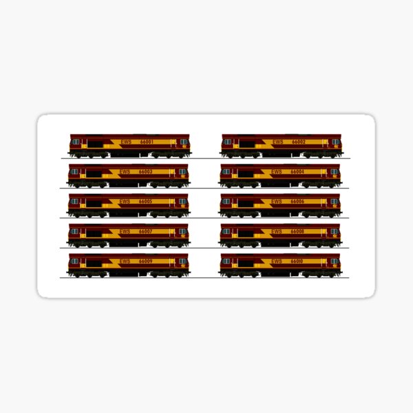 "CLASS 66 LOCOMOTIVES " Sticker for Sale by CraigMatthews | Redbubble