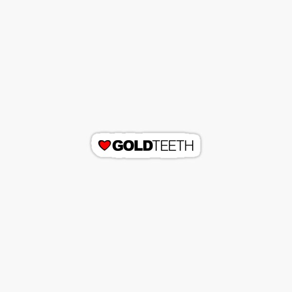 "Love Gold Teeth" Sticker for Sale by LudlumDesign | Redbubble