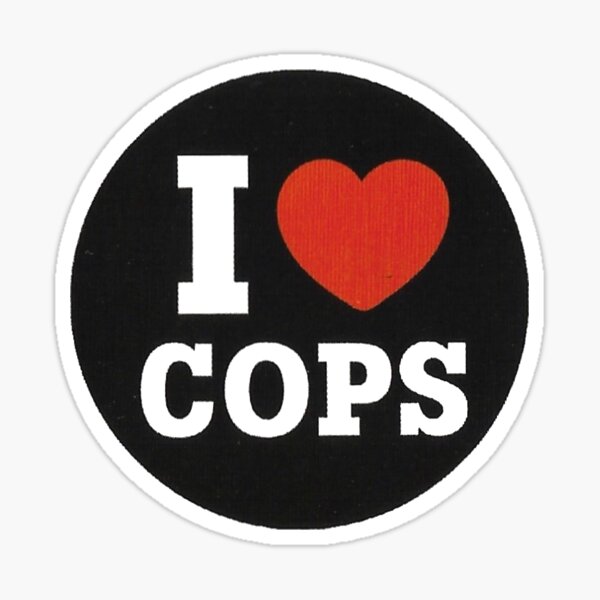 I Love Cops Stickers | Redbubble