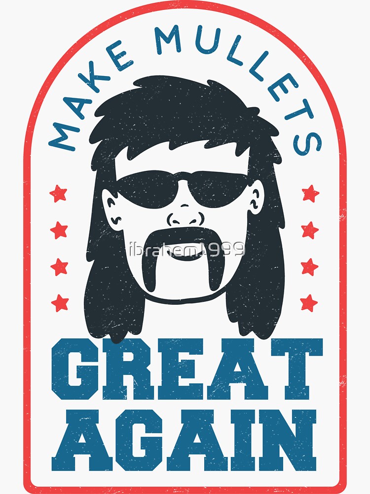 "MULLET" Sticker by ibrahem1999 | Redbubble