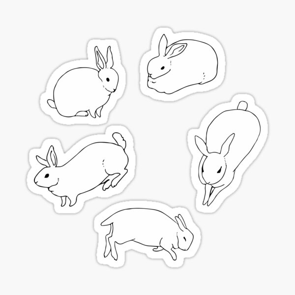 "White Rabbit" Sticker for Sale by carolylin | Redbubble