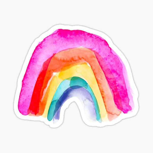 "Watercolor Rainbow" Sticker for Sale by Peytoncrest | Redbubble
