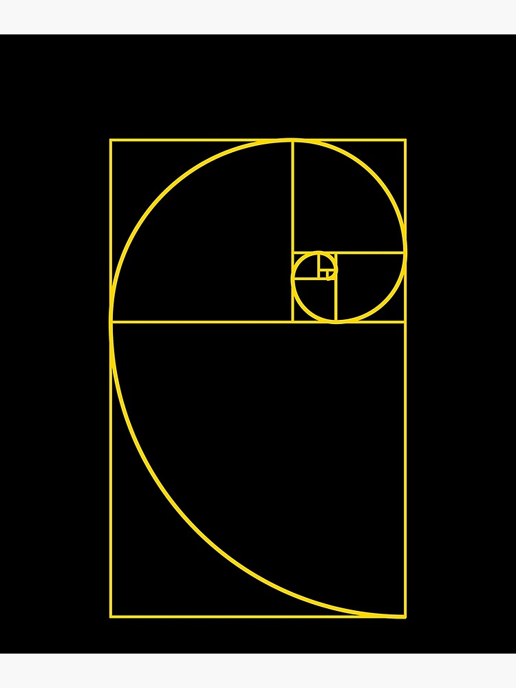 "Golden Ratio Spiral Fibonacci Spiral " Art Print by vladocar | Redbubble