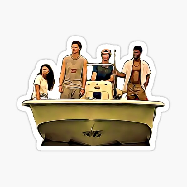 "OUTER BANKS - OUTER BANKS SHOW, KIE, JJ, JOHN B, POPE" Sticker for ...