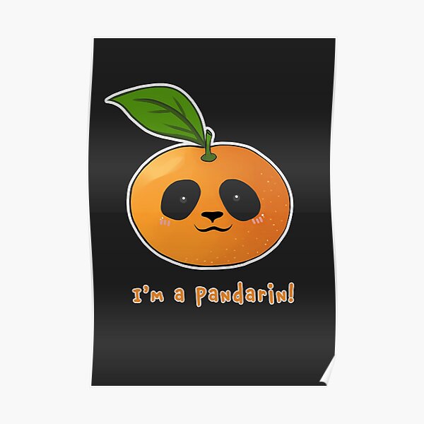 "The Pandarin - Panda meets Mandarin (dark version)" Poster for Sale by ...