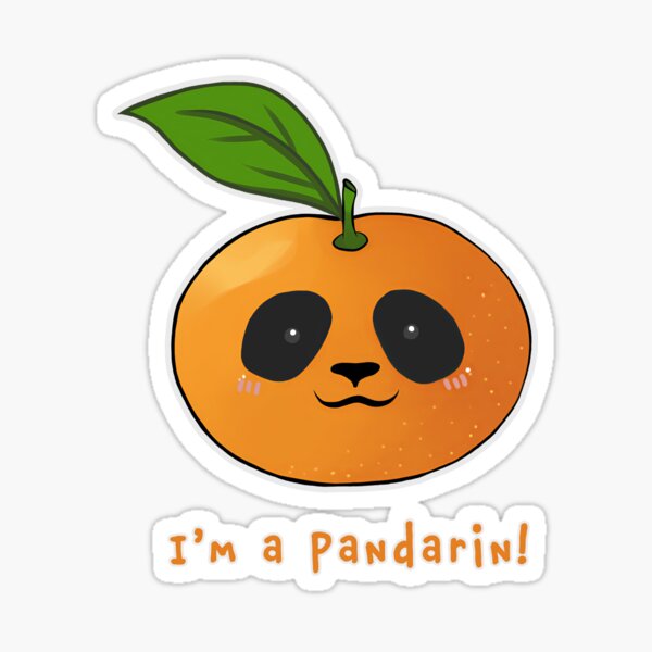 "The Pandarin - Panda meets Mandarin (dark version)" Sticker by ...
