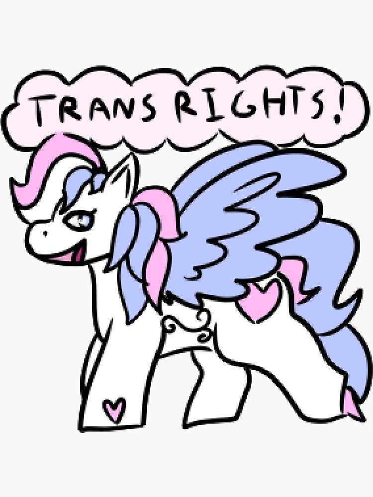 "Trans Rights Pony" Sticker for Sale by dancinragd0lls | Redbubble