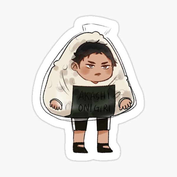 "Akaashi Onigiri Stickers" Sticker for Sale by GoldenPe4ch | Redbubble