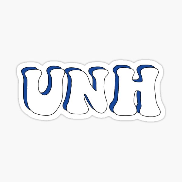 "UNH " Sticker by alexisgoldstein | Redbubble