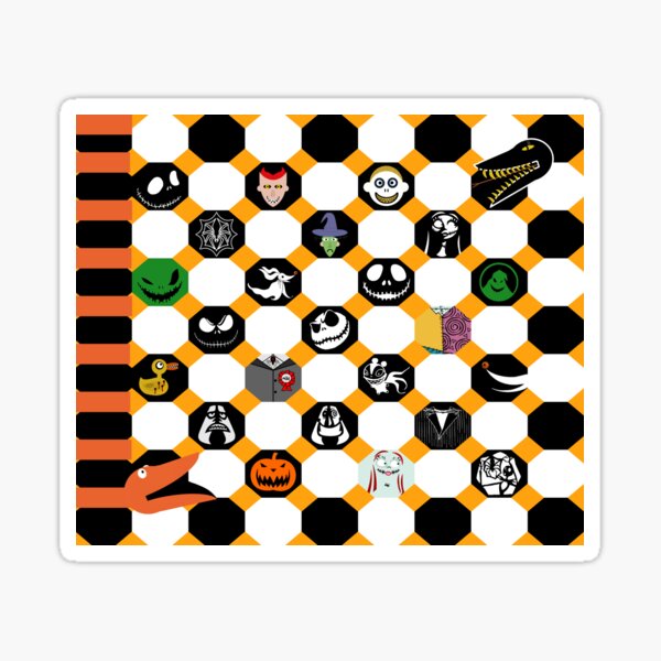 "Geometric Nightmare Before Christmas" Sticker for Sale by CanisPicta ...