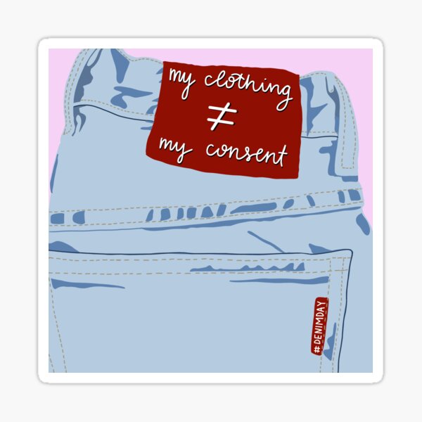 "Denim Day Illustration" Sticker for Sale by bkretschh | Redbubble