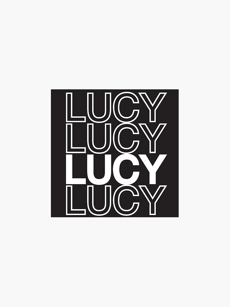 "LUCY LOGO" Sticker for Sale by Helenadavis | Redbubble