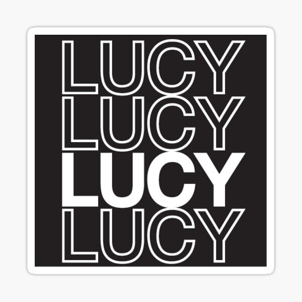 "LUCY LOGO" Sticker for Sale by Helenadavis | Redbubble
