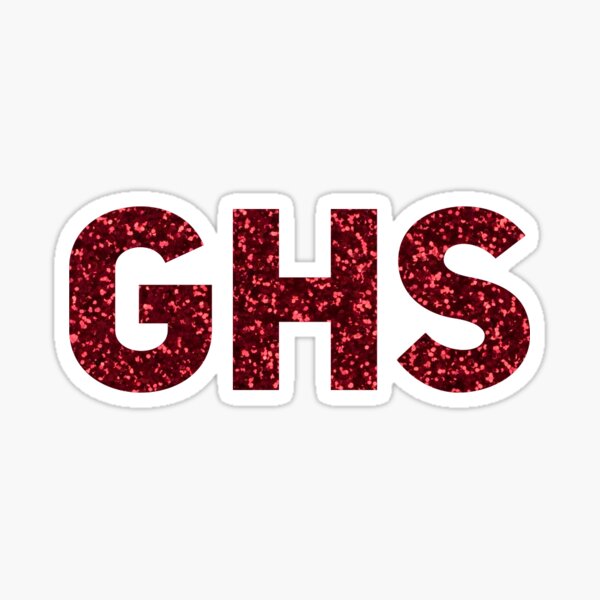 "Maroon Glitter GHS" Sticker by christinaciara | Redbubble
