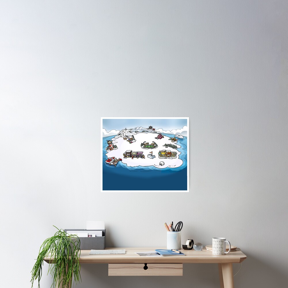 "Club Penguin Map" Poster for Sale by jamielynngalla | Redbubble