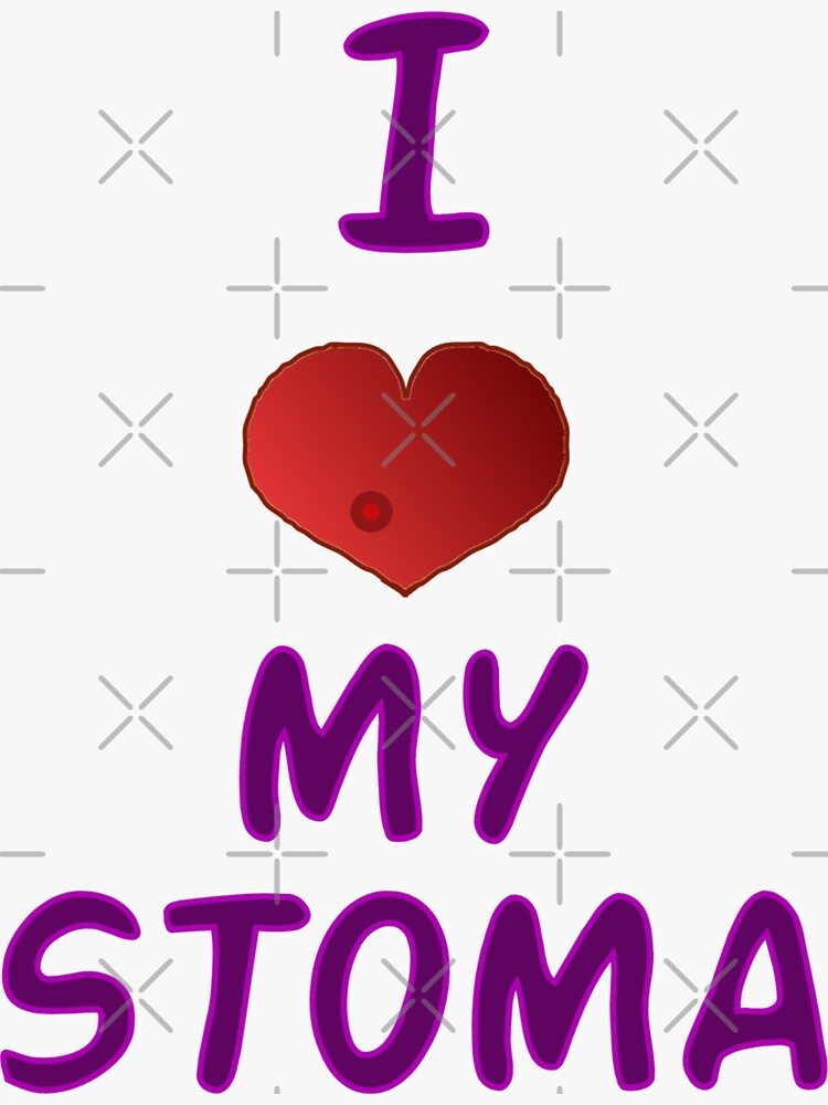 "Cute Ostomy Awareness I Love My Stoma" Sticker by SR-Designs | Redbubble