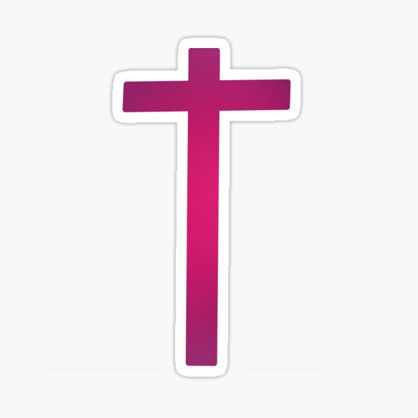 "Pink Cross" Sticker by maddie55meadows | Redbubble