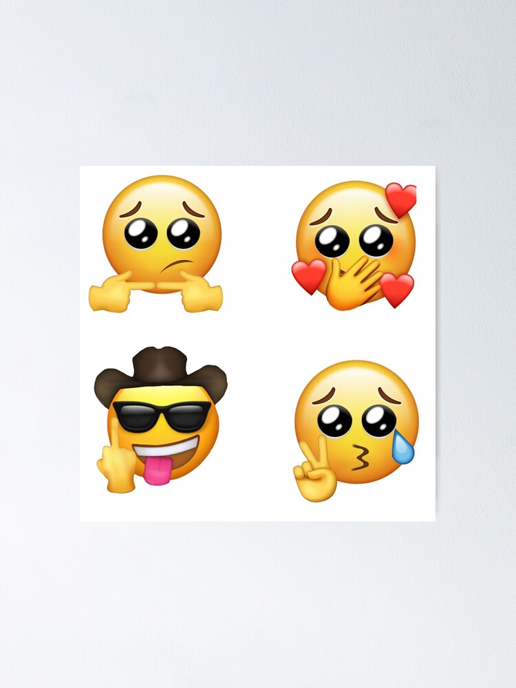"Custom Emoji Sticker pack" Poster for Sale by MK-Creations | Redbubble